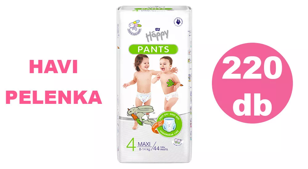 Bella Happy Pants 4 bugyipelenka, 8-14 kg, 220 db